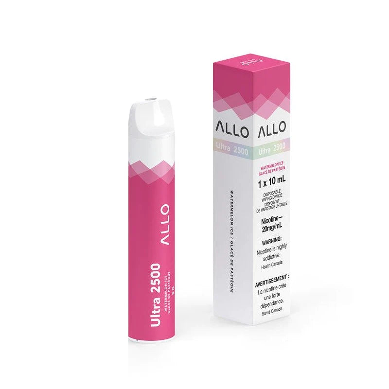 Allo Ultra 2500 Watermelon Ice 10mL 2500 Puffs 20mg – Puff Vapes Online