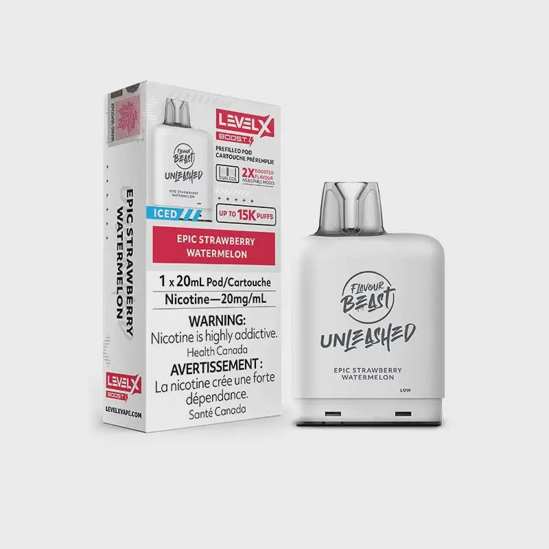 Level X Flavour Beast Unleashed Boost G2 Iced Pod Epic Strawberry Wate ...
