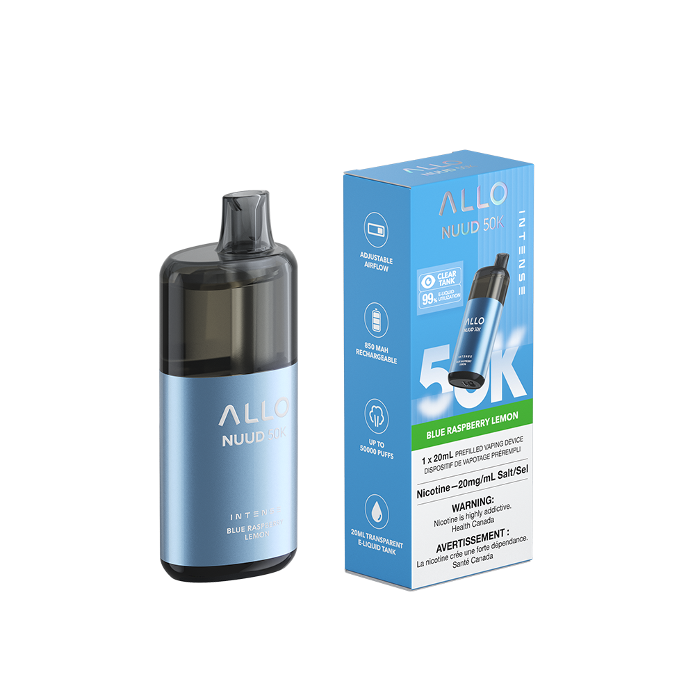 Allo Intense Nuud 50K Disposable Vape - Blue Raspberry Lemon – Puff ...