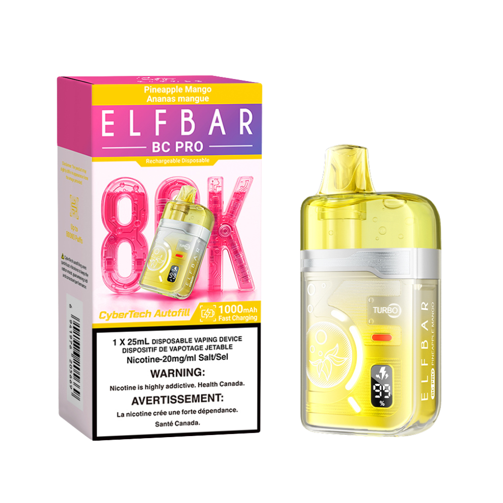Elf Bar BC Pro 80K Disposable Vape - Pineapple Mango – Puff Vapes Online