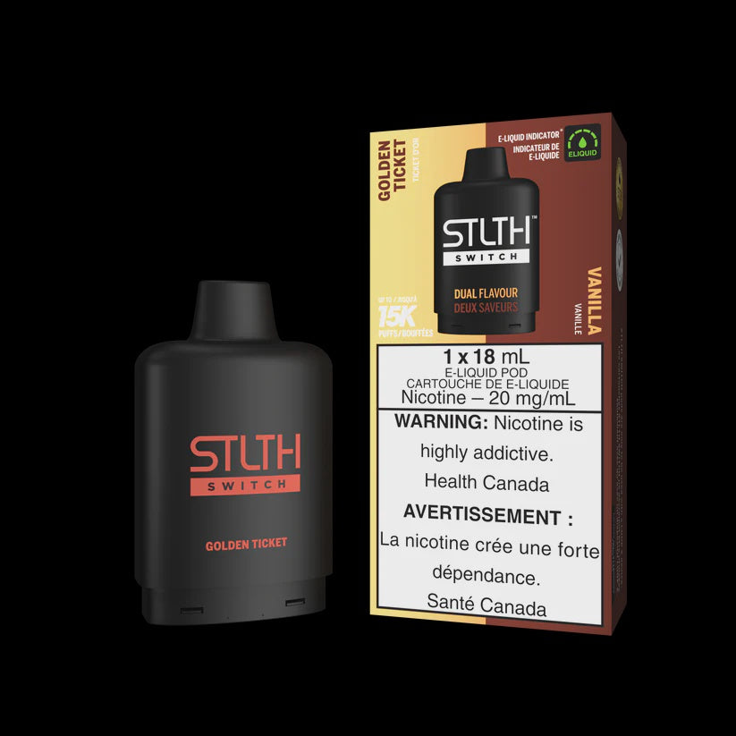 Stlth Switch Golden Ticket | Vanilla 15000 20mg 18mL – Puff Vapes Online