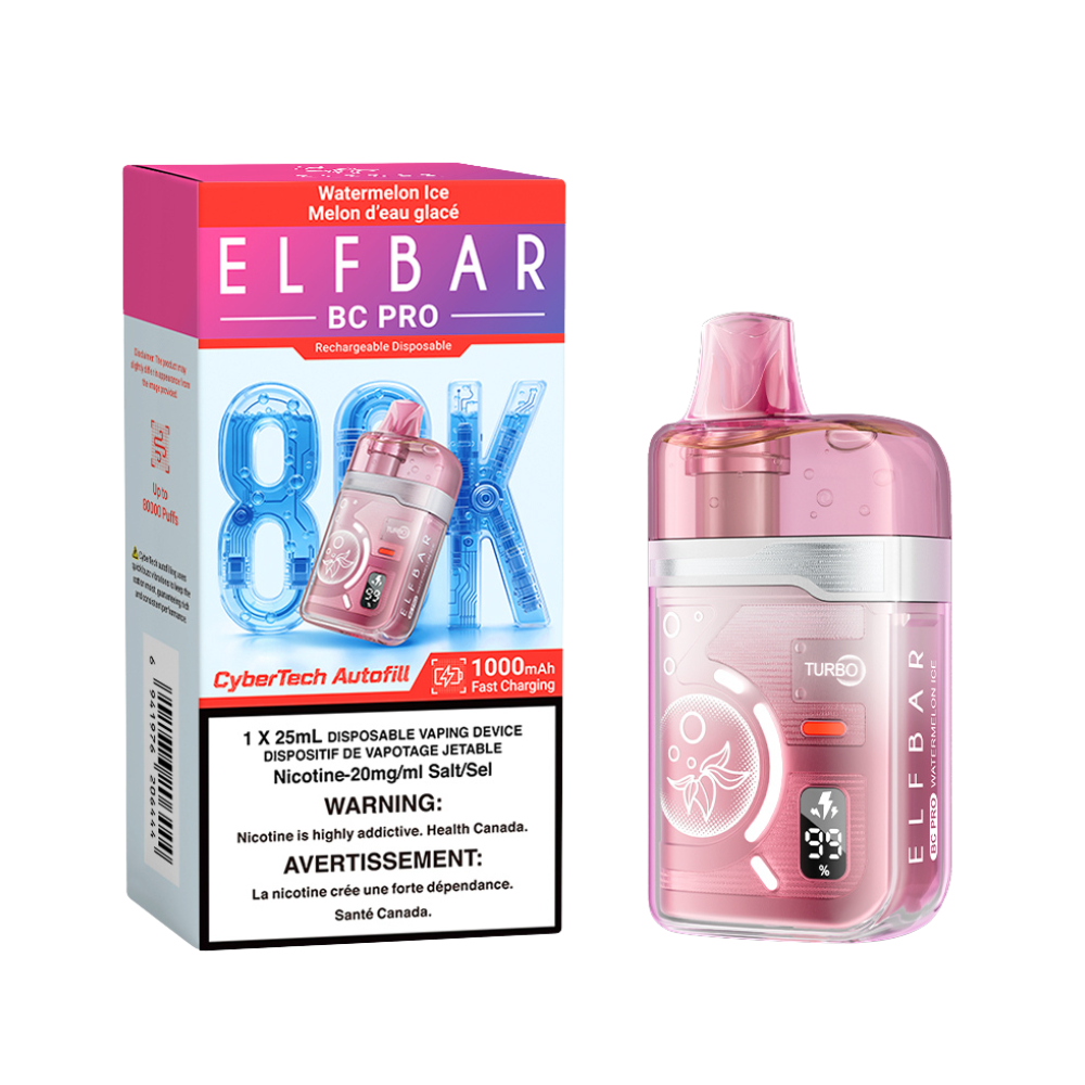 Elf Bar BC Pro 80K Disposable Vape - Watermelon Ice – Puff Vapes Online