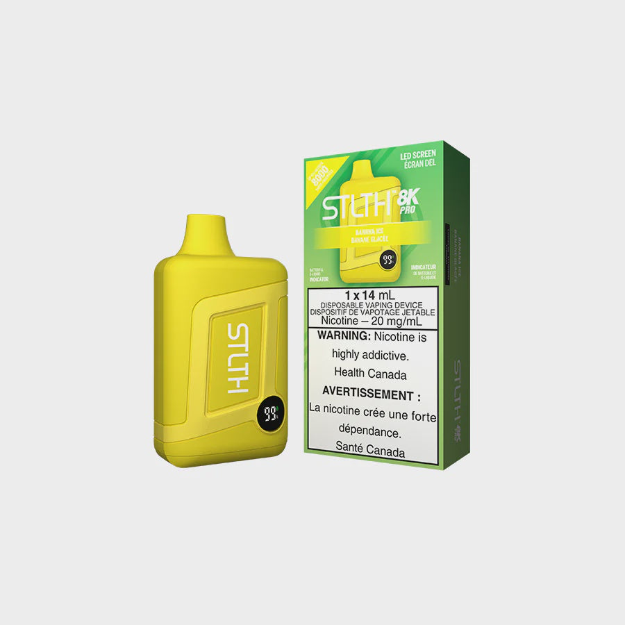 STLTH 8K Pro Disposable Banana Ice 14mL 8000 Puffs 20mg – Puff Vapes Online